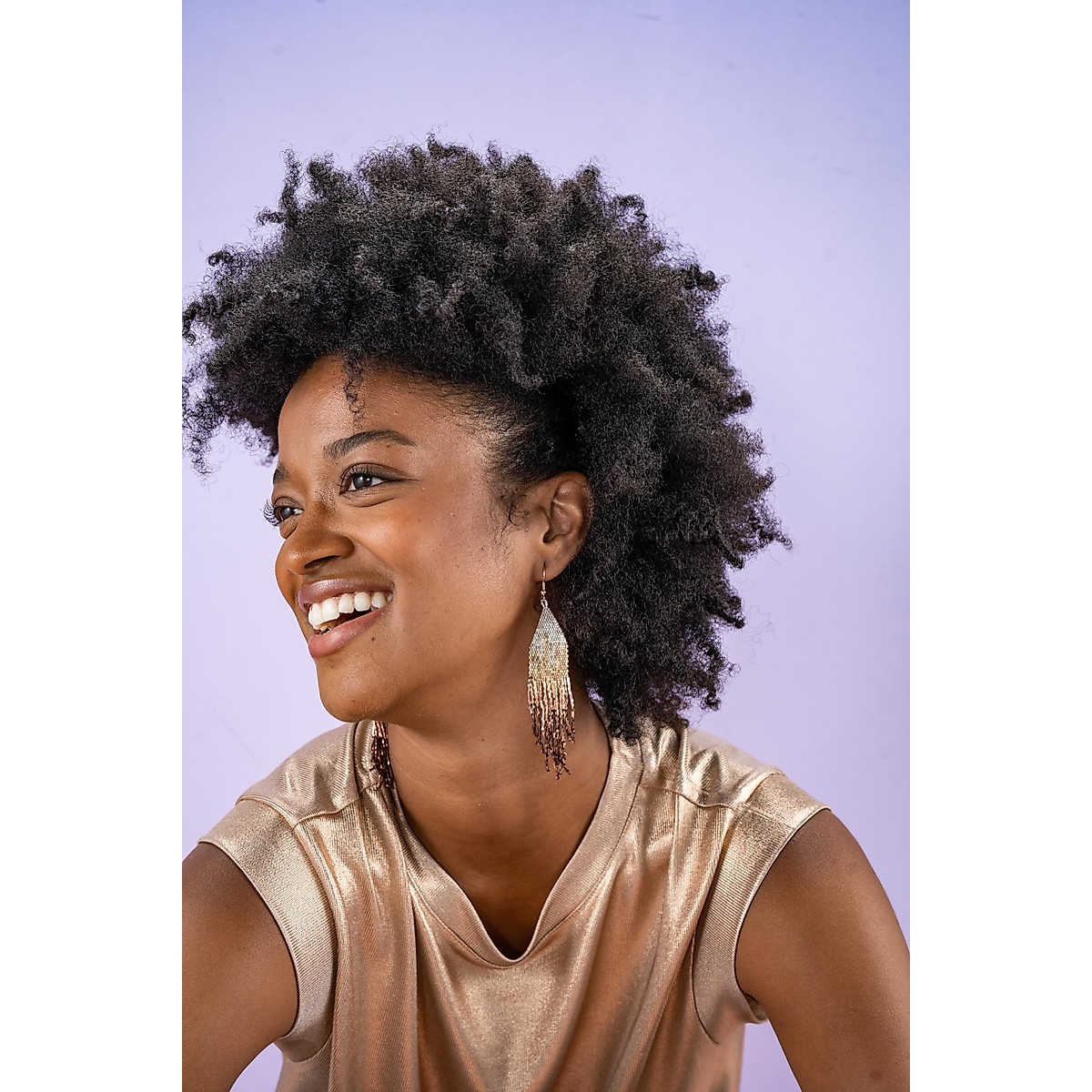 INK+ALLOY Claire Ombre Mixed Metallic 4.25-Inch Beaded Fringe Luxe Earrings Handmade Jewelry for the Modern Bohemian (Mixed Metallic)