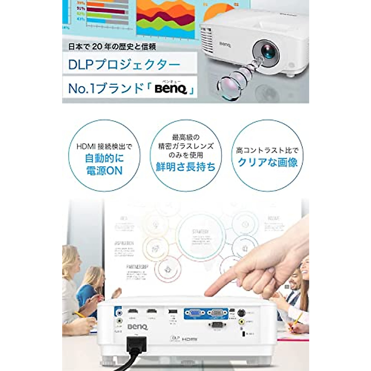 BenQ TK700STi Home Projector, 4K, Short Focus, Android TV 9.0, Low Input Delay, HDR Gaming Projector, 3000 Lumens, DLP, Rec.709, 96%, HDR10 & HLG Compatible, HDMI, 5W Chamber Speaker)