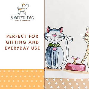 Kitchen Towels, Dish Towels for Drying Dishes, Tea Towels Absorbent 100% Cotton, Cute Cat Themed Decorative Kitchenware Kitchen Accessories Gifts for Cat Lovers, Set of 2 - 20"x28"