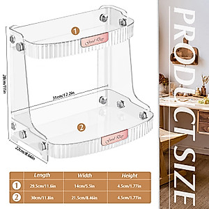 Acrylic Bathroom Organizer, 2 Tier Makeup Organizer Countertop, Bathroom Organizers and Storage, Perfume Tray for Dresser