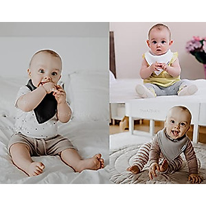 TheAZBaby Baby Bandana Drool Bibs 8 Pack Baby Bibs for Boys, Girls, Unisex Basic Colors