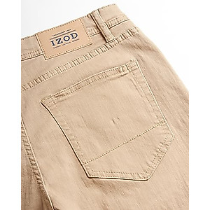 IZOD Men's Jeans - Comfort Stretch Denim Jeans - Casual Straight Leg Jeans for Men, Size 36W x 30L, Khaki