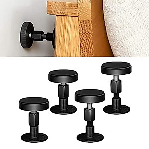 TONGMAN 4 Pieces of Adjustable Threaded Bed Frame Anti-Shake Tool, Headboard Stoppers，Bed stoppers Wall Bed headboard Anti-Shake Fixer to Prevent loosening, No More Creaking (47-64mm)