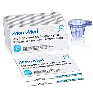 MomMed Pregnancy Test, 20-Count Pregnancy Test Strips, HCG Test Strips Pregnancy with 20 Urine Cups, Over 99% Accurate Early Detection of Pregnancy, Early Pregnancy Tests, Pregnancy Test Kit