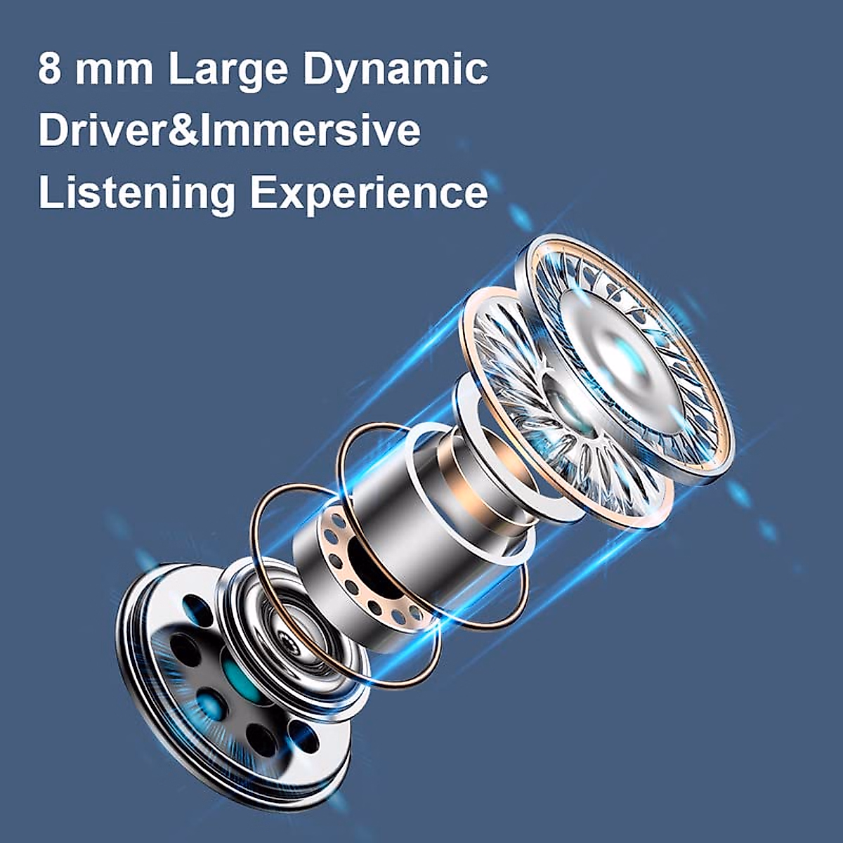 RUSAM TWS BL31 True Wireless Earbuds Bluetooth 5.2 Headphones Touch Control Stereo Earphones in-Ear Built-in Mic Headset Premium Deep Bass for Music Game Sport,Black