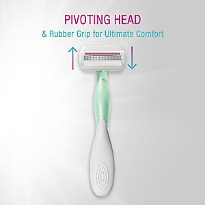 BIC Soleil Sensitive Women's Disposable Razors, 3 Blades With Moisture Strip For a Silky Smooth Shave, 3 Piece Razor Set