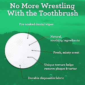 VetPro Complete Dr. Joseph's Advanced Dog Dental Wipes, 50 Count, Easy Teeth Cleaner for Dogs and Cats with Peppermint and Spearmint, Freshens Breath, Reduces Tartar