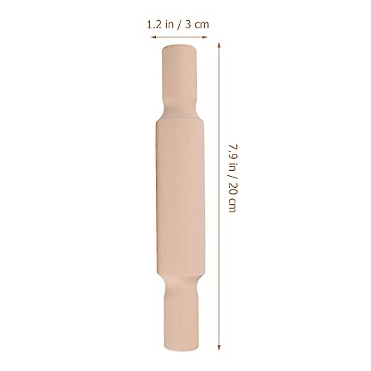 NUOBESTY 4pcs Wooden Mini Rolling Pin Embossed Rolling Stick Dough Molding Shaping Tool for Toddler Kids Art Craft Activity Supplies