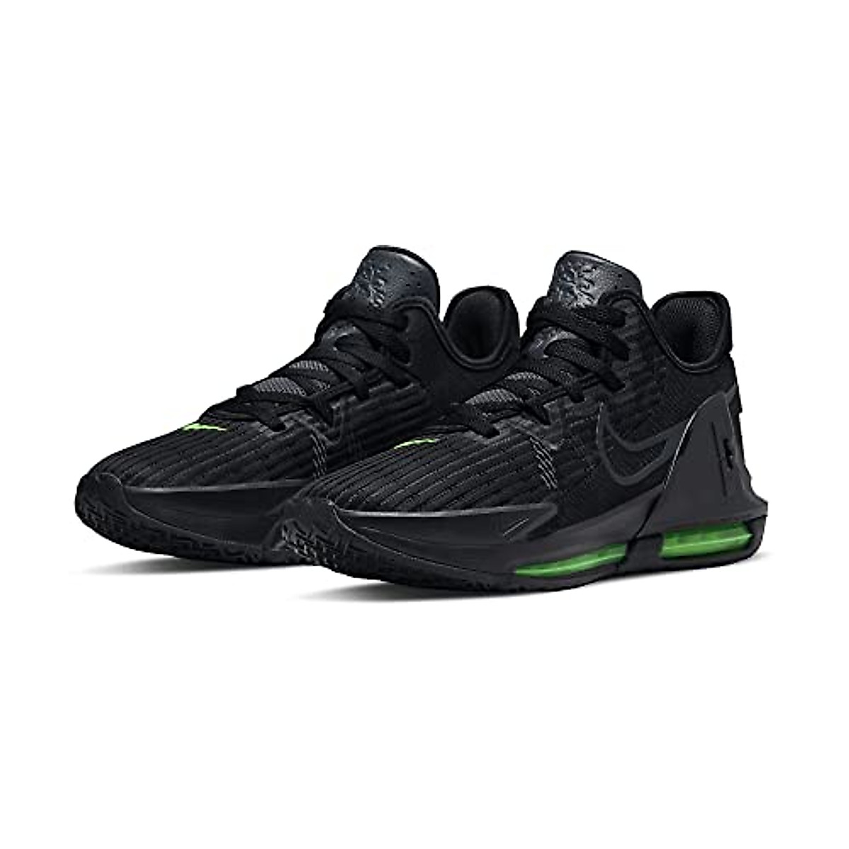 Nike Lebron Witness VI Mens Basketball Trainers Cz4052 Sneakers Shoes, Black/Black-Anthracite-Volt, 12 M US