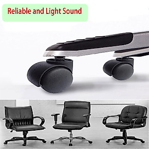 AccessBuy Office Chair Caster Wheel 2 Inch Universal Standard Size Computer Gaming Chair Caster Wheels Replacement Set of 5 (Black)