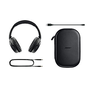 Bose QuietComfort 35 (Series II) Wireless Headphones, Noise Cancelling, Alexa Voice Control - Black - Worldwide Version (Renewed)