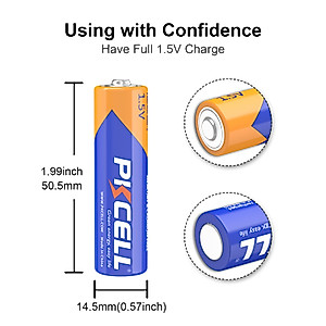 PKCELL AA LR06 Batteries,1.5V High Performance Disposable 12 Pack Double A Batteries for Keyboards Clocks Kids Musical Mat Toys Remote Controls (10-Year Shelf Life) X 12 Counts