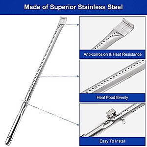 Aibabcue Grill Replacement Parts for Charbroil 463347418, 463347017, 463342119, 463376017, 463335517, 463332718 Gas Grill, Stainless Steel Heat Plate, Grill Burner for 463347418 Charbroil Grill Parts
