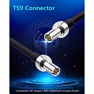 TS9 Antenna, 12dBi External 5G 4G LTE 3G GPRS GSM 600-6000MHz Male Waterproof Magnetic Base High Gain Antenna, Compatible with Netgear AT&T Nighthawk M6 MR6110 MR6500 M5 Hotspots Router(2 Pack)