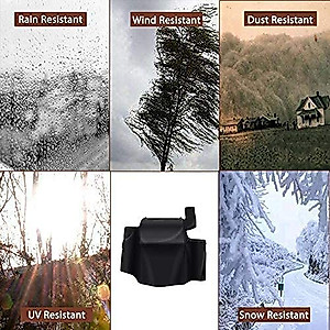 QuliMetal Grill Cover for Green Mountain Daniel Boone Prime WiFi Grills, Full Length GMG Daniel Boone Smoker Cover, 600D Fabric, Black