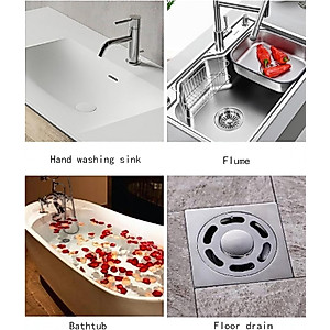 Floor Drain Sticker, 100PCS Disposable Shower Drain Cover Hair Catcher Mesh Stickers, 4"x4" Square Shower Floor Drain Cover, Drain Mesh Strainer for Kitchen, Sink, Bathroom, Laundry, Bathtub