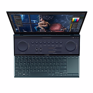 ASUS ZenBook Duo 14 UX482 14” FHD Touch Display, Intel Evo Platform, Core i5-1155G7, 8GB RAM, 512GB PCIe SSD, ScreenPad Plus, Windows 10 Home, Wifi 6E, Celestial Blue, UX482EAR-EB51T