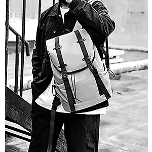 ARSONWIN Travel Laptop Backpack 15.6 inch Waterproof Anti-theft Backpack Carry On College Backpack for Men Women (Grey) one-size