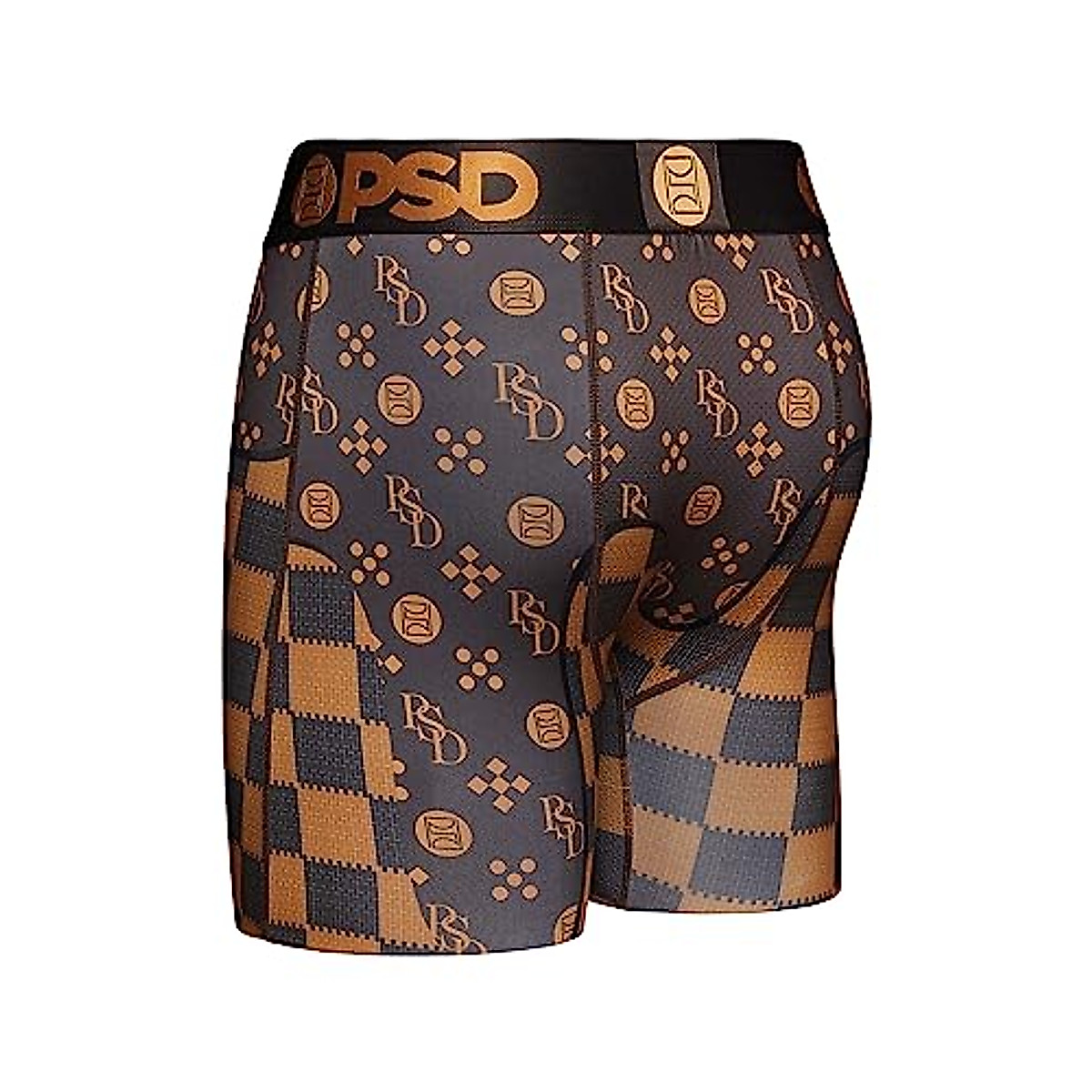 PSD Men's PSD Luxe Drip Boxer Briefs, Brown, L