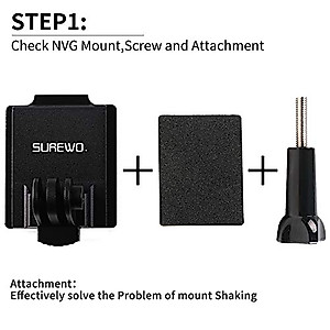 Aluminum NVG Helmet Mount Compatible with GoPro Hero 11 Black, Hero 10/9/8/7/(2018)/6/5 Black, Insta360, AKASO, DJI Osmo Action 3 and Most Action Cameras