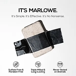 MARLOWE. No. 102 Men's Body Scrub Soap 7 oz | Best Exfoliating Bar for Men | Made with Natural Ingredients | Green Tea Extract | Amazing Scent