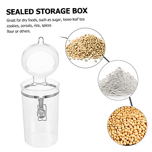 PRETYZOOM Clear Plastic Containers Jar with Lid Snack Container Food Container Clear Jar Clear Container Food Storage Jars Container with Lid Container for Food Plastic Jar Nut