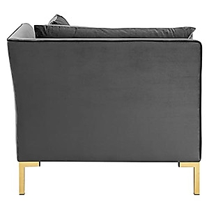 Modway Ardent Performance Velvet Loveseat, Gray