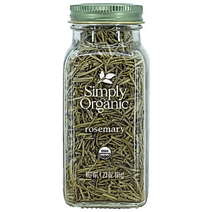 Simply Organic Whole Rosemary Leaf, 1.23 Ounce, Pungent, Herbaceous, Fresh Earthy Taste & Aroma, Kosher, Certified Organic
