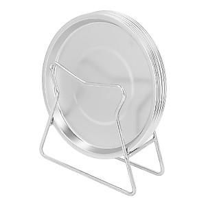 Small Dinner Plates, 8Pcs 304 Stainless Steel Round Spit Bone Dish Plate Set for Snacks, Side Dishes, Multifunctional Use