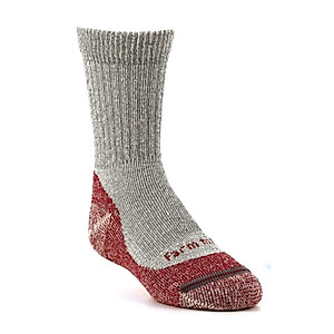 Farm to Feet Kids Boulder No Fly Zone Lightweight Hiking Merino Wool Crew, Berry, Medium