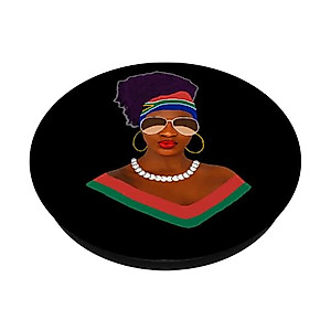 South African patriotic girl in sunglasses with the Flag PopSockets Standard PopGrip