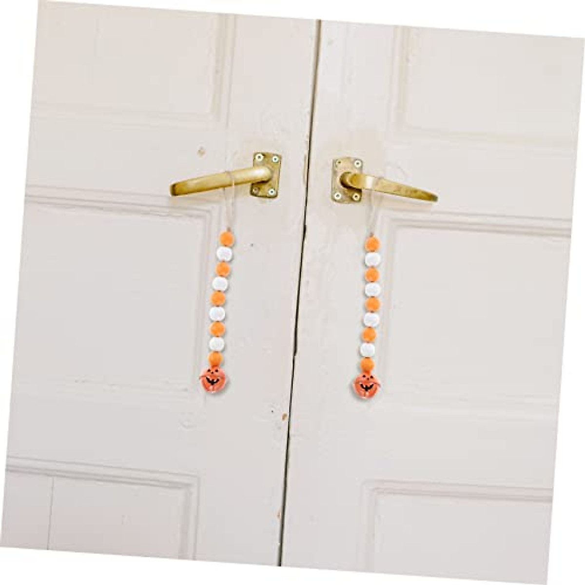 FUNOMOCYA 2pcs Pumpkin Bells Beaded Fringe Trim Halloween Decor Halloween Wreath Fall Beads Garland Home Décor Halloween Bead Garland Wooden Bead Garland Halloween Beaded Garland Decor Tray