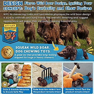 TonyEst Dog Chew Toys for Aggressive Chewers, Best Dog Squeak Toy for Boredom and Stimulating, Durable Bacon Flavor Teething Toys, Tough Indestructible Dog Toys for Large, Medium and Small Breeds