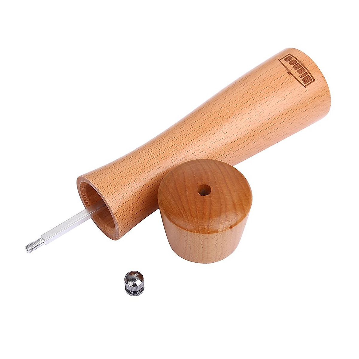 2PCS Dianoo Wood Pepper Grinder Salt And Pepper Mill Set Wooden Adjustable Shakers with Ceramic Core 8 Inch And 10 Inch