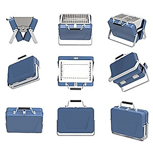 SLATIOM Portable BBQ Stove Grill Folding Charcoal Grill Outdoor Stainless Steel BBQ Grill Camping Cooking Picnic Barbecue Tools