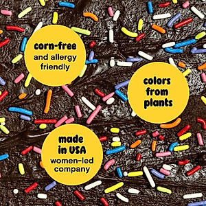 Rainbow Softies Natural Sprinkles by Supernatural, Made in USA, No Artificial Dyes, Soy Free, Gluten Free, Corn Free, Vegan, 3oz