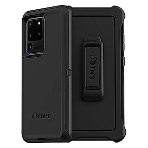 OtterBox DEFENDER SERIES SCREENLESS Case Case for Galaxy S20 Ultra/Galaxy S20 Ultra 5G (ONLY - Not Compatible with Any Other Galaxy S20 Models) - BLACK