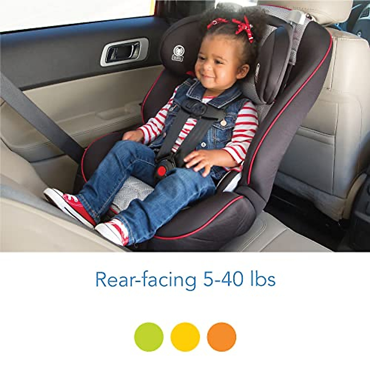 Cosco Empire All-in-One Convertible Car Seat, Extended Use All-in-One Car Seat: Rear-Facing 5-40 pounds, Forward-Facing Harness 22-50 pounds, and Belt-Positioning 40-80 pounds, Spring Petals