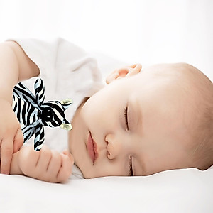 Doindute Baby Zebra Soft Stuffed Animal Security Blanket, Plush Zebra Character Lovey Blanket, Baby Shower/Nursery Gift, Newborn Infant Toddler Snuggle Blankie for Boys Girls, 13 Inches