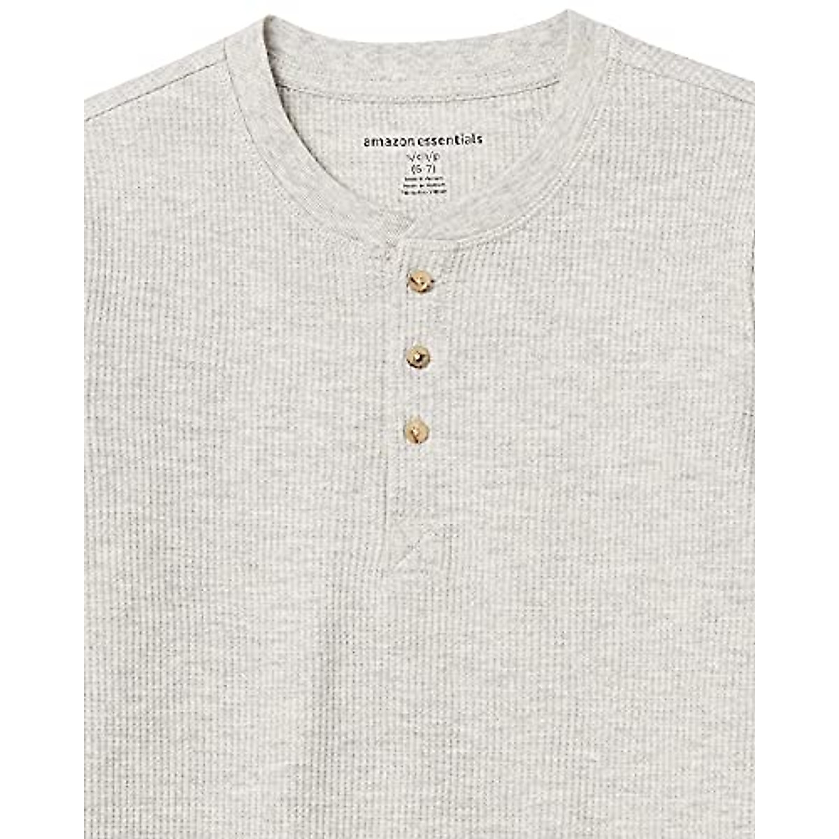 Amazon Essentials Boys' Long-Sleeve Knit Thermal T-Shirt, Pack of 3, Blue Camo/Ivory/Navy, Large