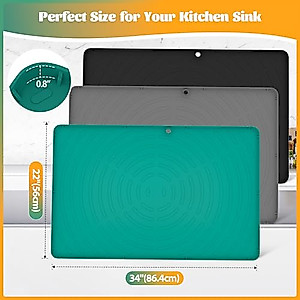 Sifxouped Under Sink Mat Waterproof Kitchen Sink Mats Sturdy Protectors 22"x34" for Bathroom Excellent Fit Easy to Clean (Green)