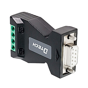 DTECH RS232 to RS485 Converter Serial Adapter with 4 Position Terminal Block for Long Haul Data Communication Supports 600W Anti-Surge