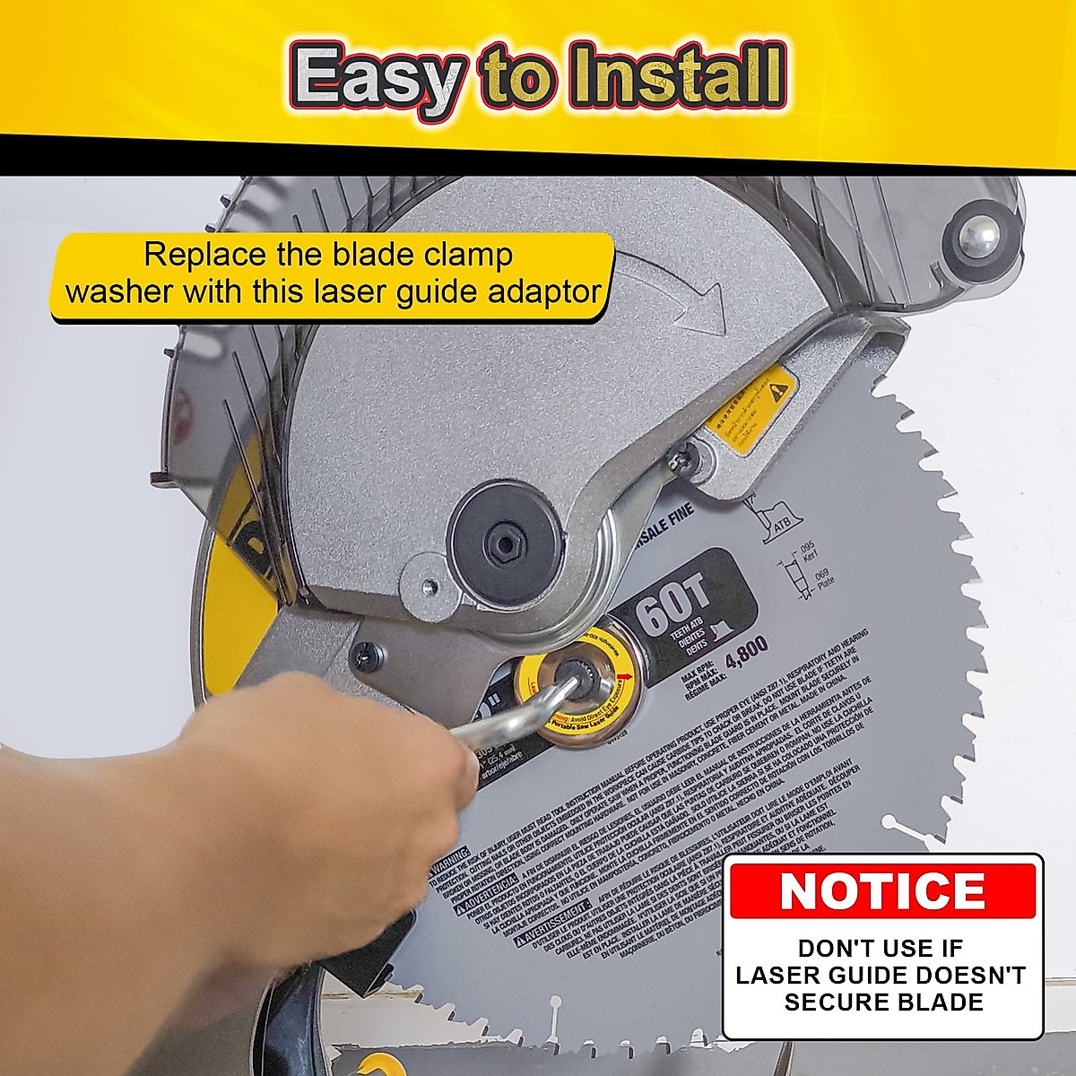 Miter Saw Laser Guide, Miter Saw Laser Attachment for Miter and Portable Saw