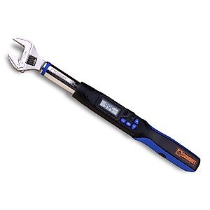Summit Tools Adjustable Digital Torque Wrench, 5 to 99.5 ft-lb. Torque Range, 5-26 mm Adjustable Jaw, Set Target Torque, Buzzer and LED Indicators, Large LCD Display, Calibrated (WEA08-135CN)