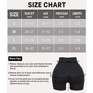 SALSPOR Workout Shorts Women, High Waist Seamless Gym Spandex Shorts(A,Black,M)