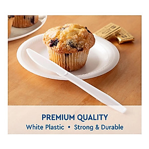 Member's Mark Plastic Knives, Heavyweight, White (600 Count)