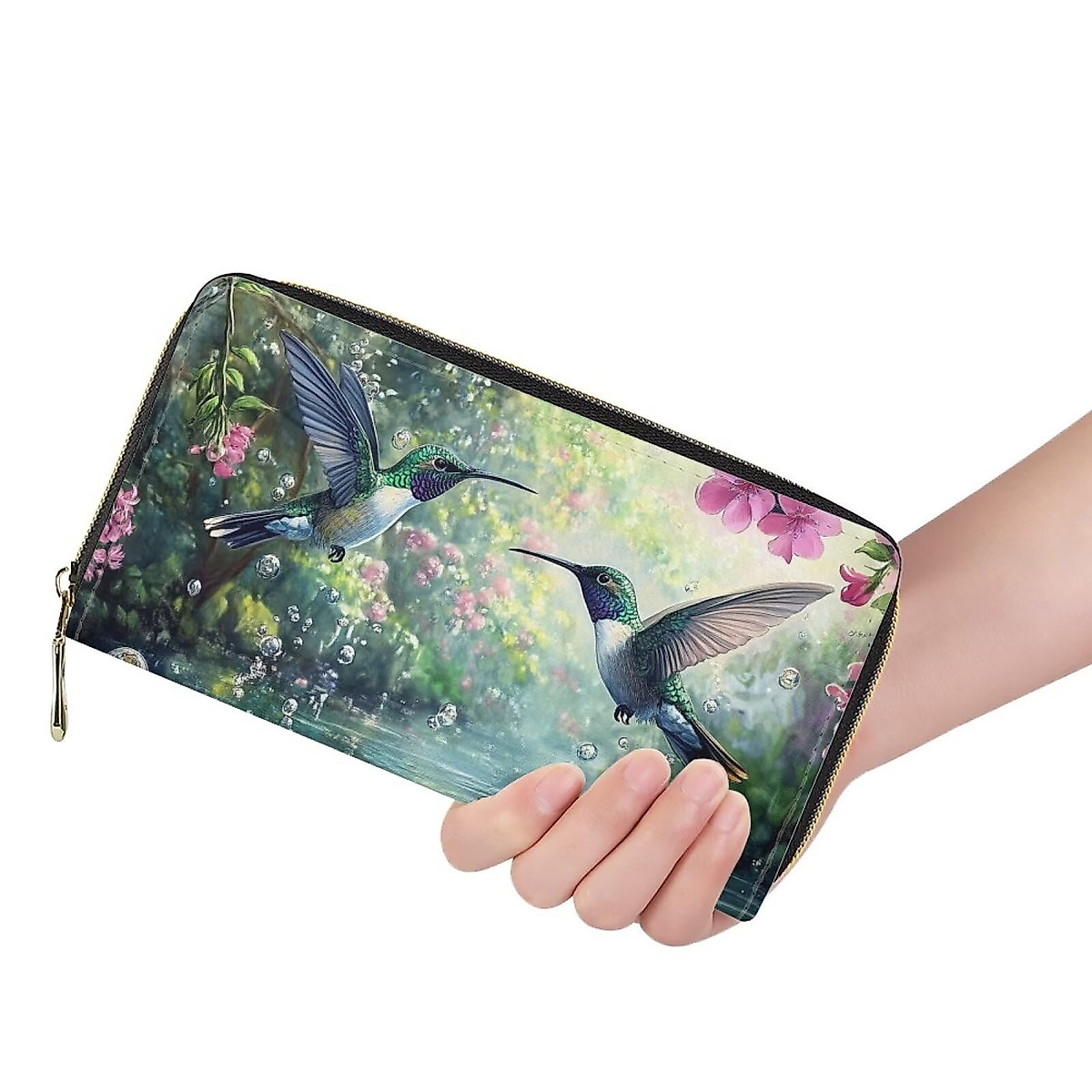 doginthehole Sunflower Butterfly Print Wallets Purses for Women PU Leather Wallet Inserts for Credit Cards Long Clutch Cell Phone Case