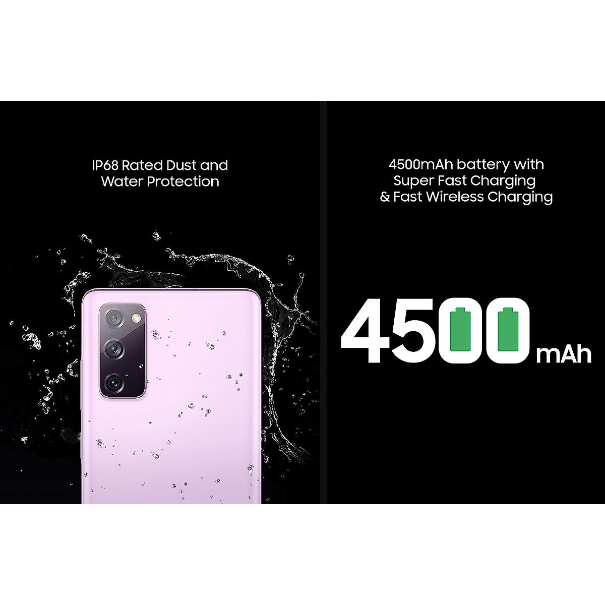 SAMSUNG Galaxy S20 FE 5G Cell Phone, Factory Unlocked Android Smartphone, 128GB, Pro Grade Camera, 30X Space Zoom, Night Mode, US Version, Cloud Lavender