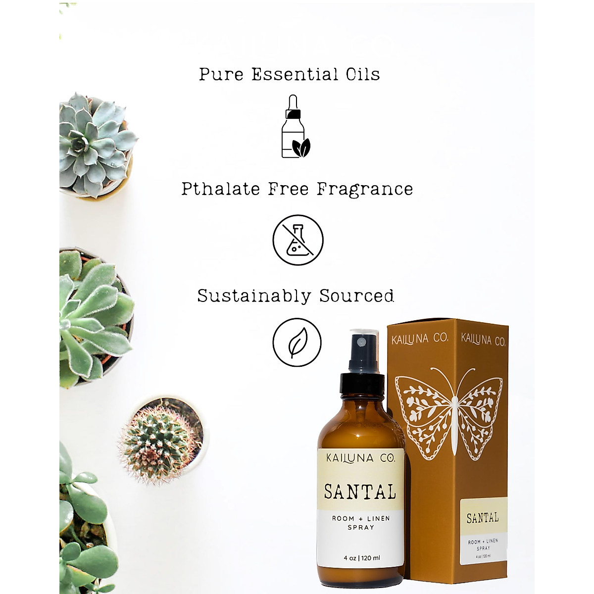 Santal Artisan Natural Room and Linen Spray with Pure Essential and Fragrance Oils, Made in California (4 oz), 33