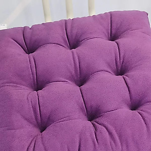 BGHN Home Indoor Chair Pads Warm Velvet Cushions Kitchen Office Seat Cushions Pillows with Ties,Square Meditation Pillow Floor Seat Cushion,Sage,16"*16"